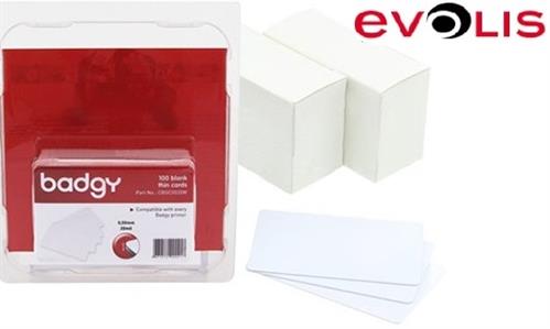 Evolis CR80 Blank 100 Pack PVC White Cards – Proximate Infotech
